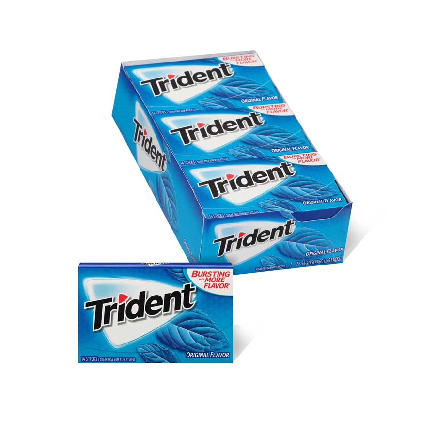 Trident Original Flavor Sugar Free Gum 12 Packs | Shundorjo | Authentic ...